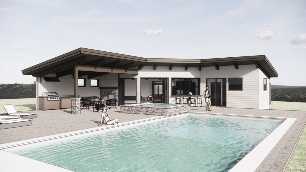 Make a Splash with a Swimming Pool and Pool House