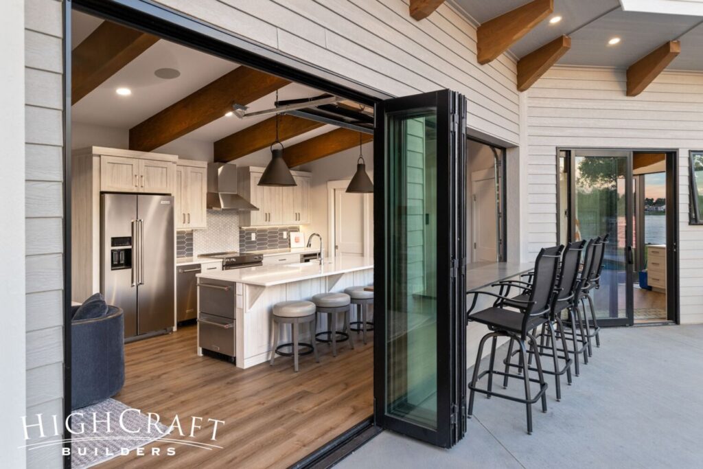 Contemporary Pool House with Indoor-Outdoor Living