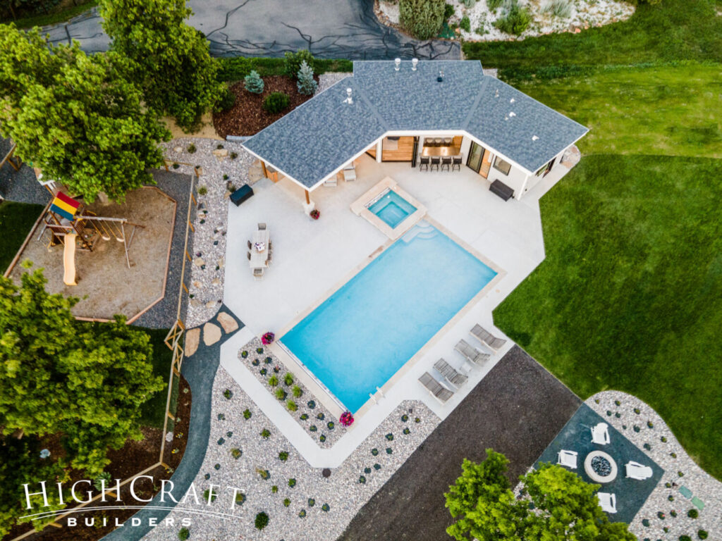 Contemporary Pool House with Indoor-Outdoor Living - HighCraft