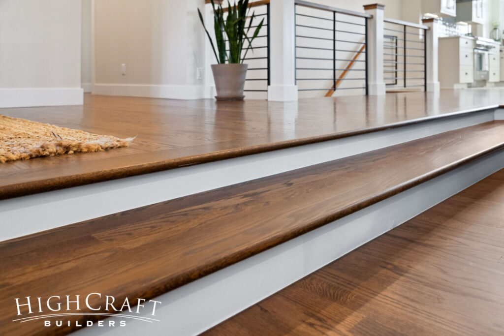 1960s-Ranch-Remodel-Refinished-Oak-Stair-Tread - HighCraft